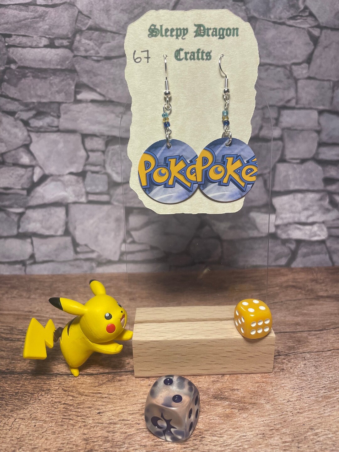 Pokemon Name Upcycled Pokemon Card Dangle Earrings - Etsy