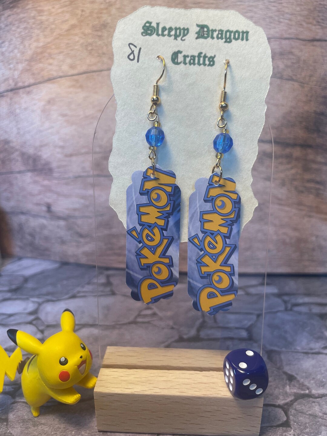 Pokemon Name Upcycled Pokemon Card Dangle Earrings - Etsy