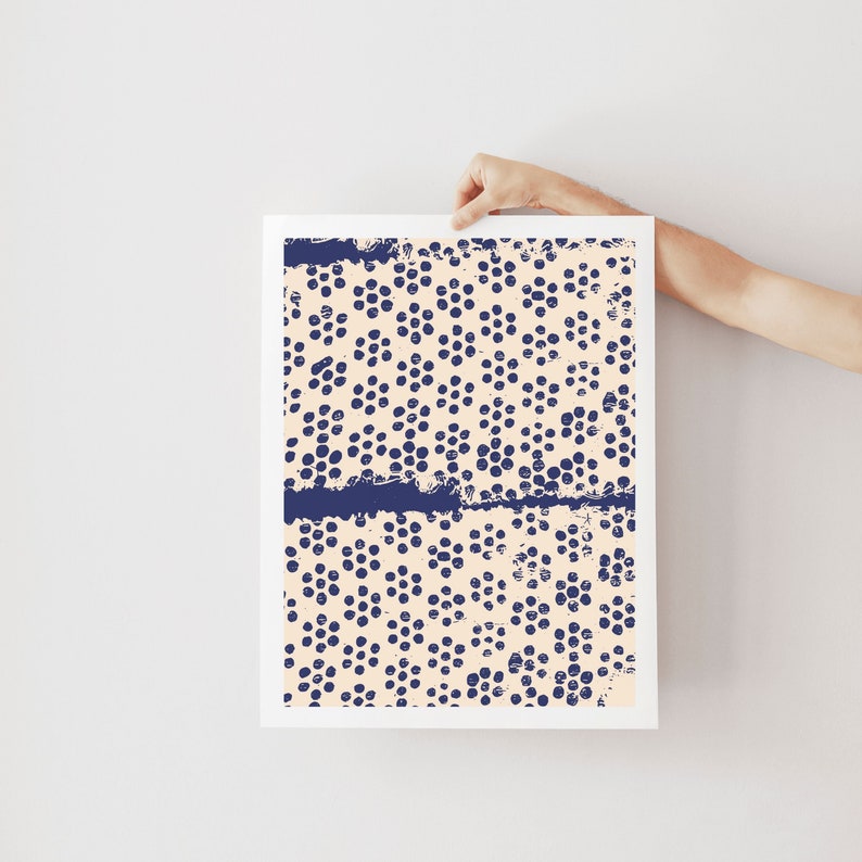 Abstract Woodblock Style Art Print, Minimal Decor, Block Print Style ...