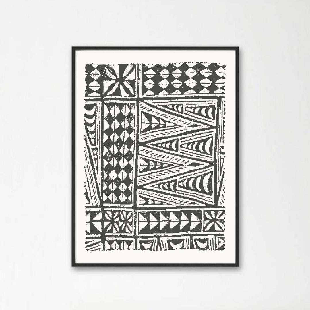 African Tribal Wood Block Print, Minimal Decor, Tribal Print ...