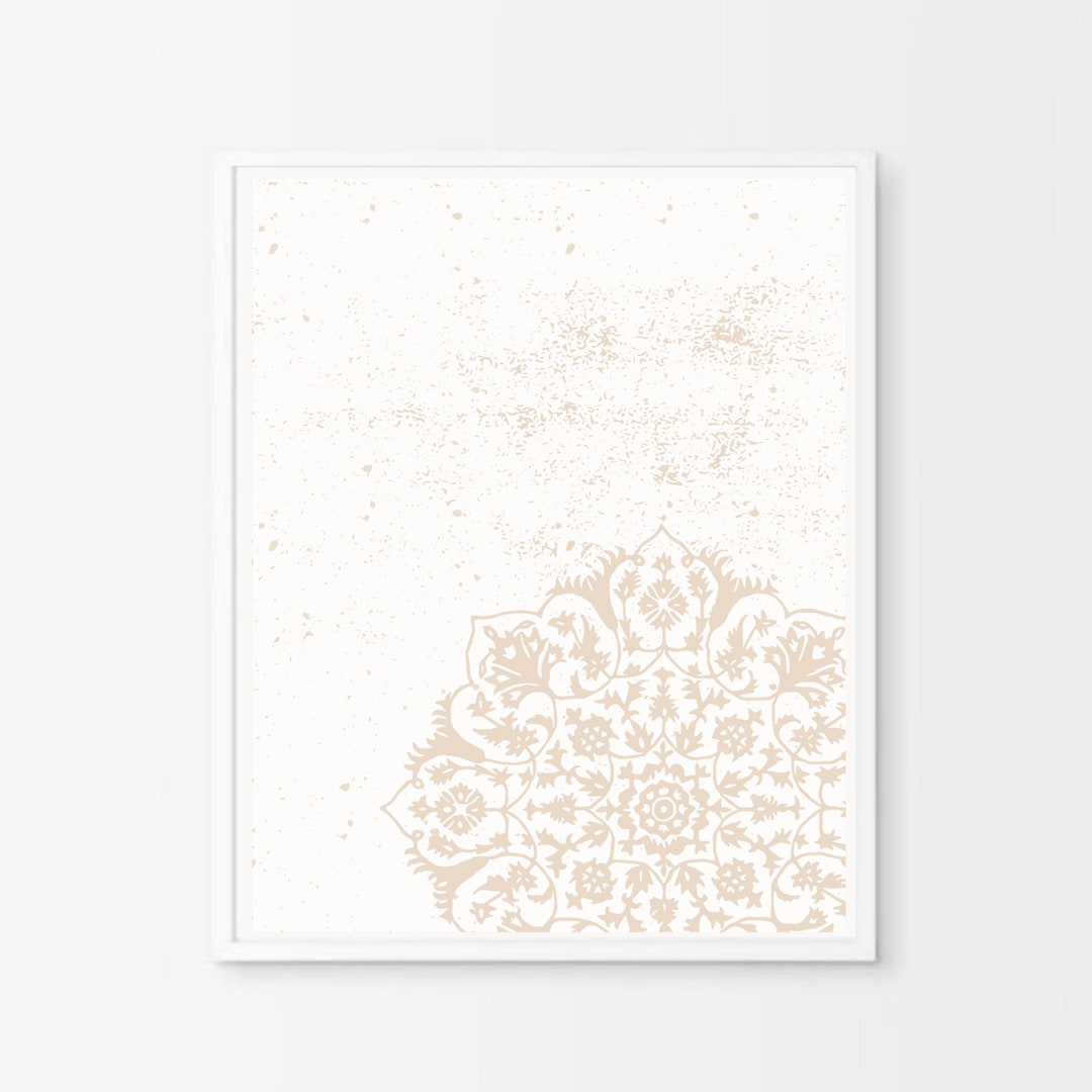 Mandala Block Print, Mandala Print, Bohemian Art, Contemporary, Digital ...