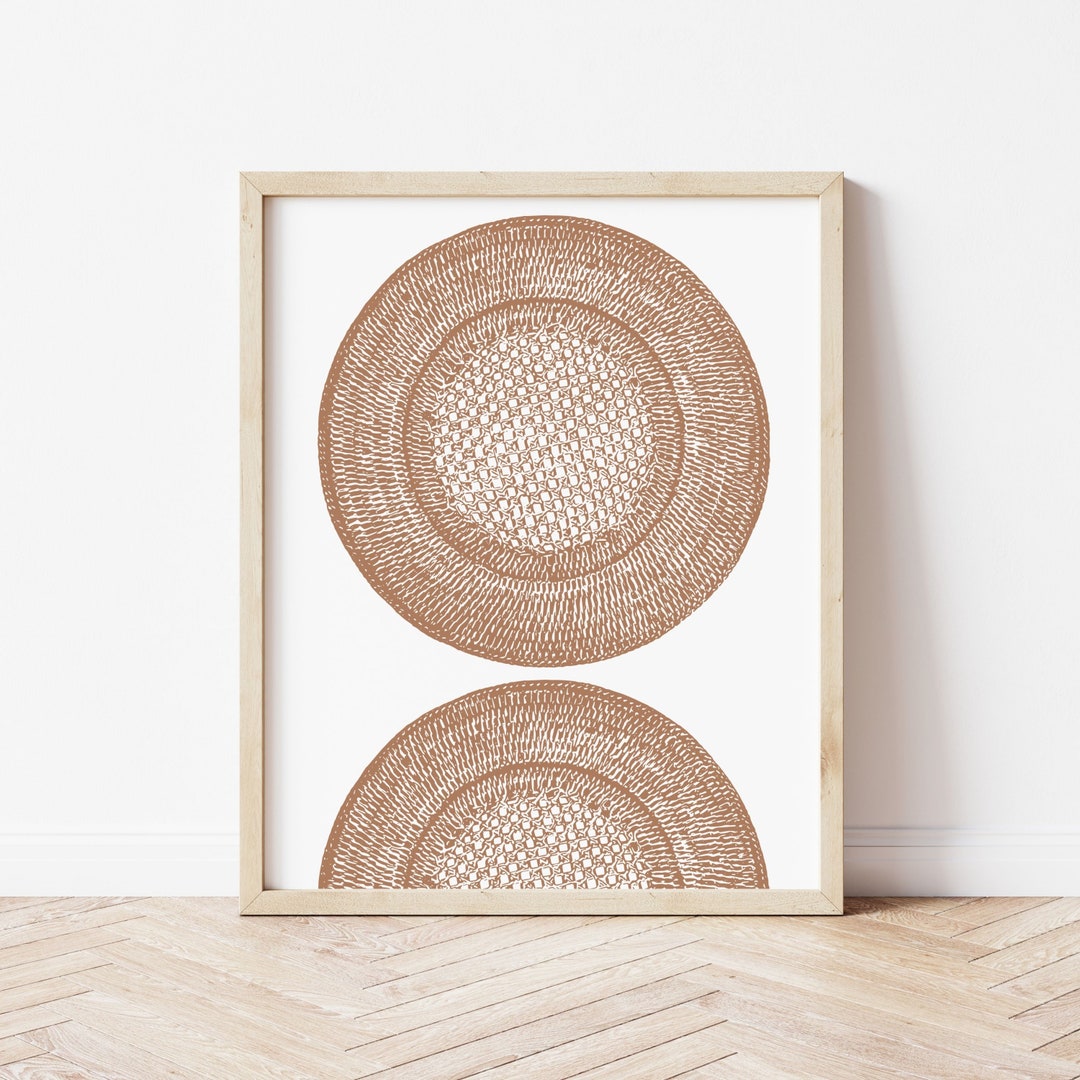 African Woven Mats Print, Woodblock Style Art Print, Minimal Art Print ...