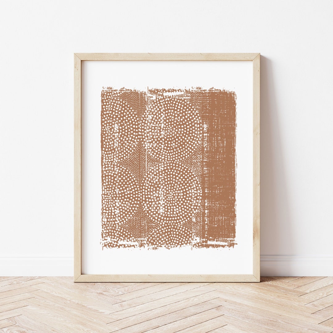 Ring Dot Block Stamp Print, Woodblock Style Art Print, Minimal Art ...