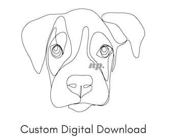 One Line Drawing, Golden Retriever One Line Dog Drawing, Dog Tattoo ...