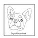 One Line Drawing, Frenchie One Line Dog Drawing, Dog Tattoo, Dog ...