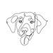 One Line Drawing, Golden Retriever One Line Dog Drawing, Dog Tattoo ...