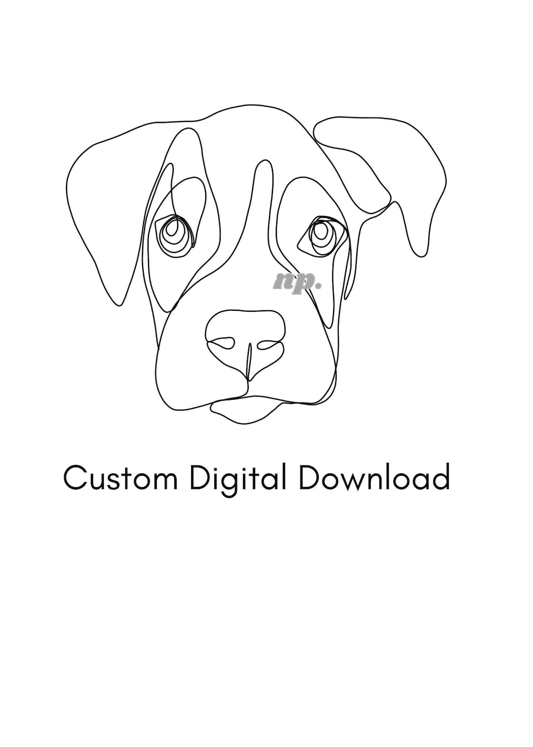 Custom One Line Art, One Line Dog Drawing, One Line Pet Drawing, Pet ...