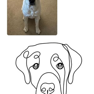 Custom One Line Art, One Line Dog Drawing, One Line Pet Drawing, Pet ...