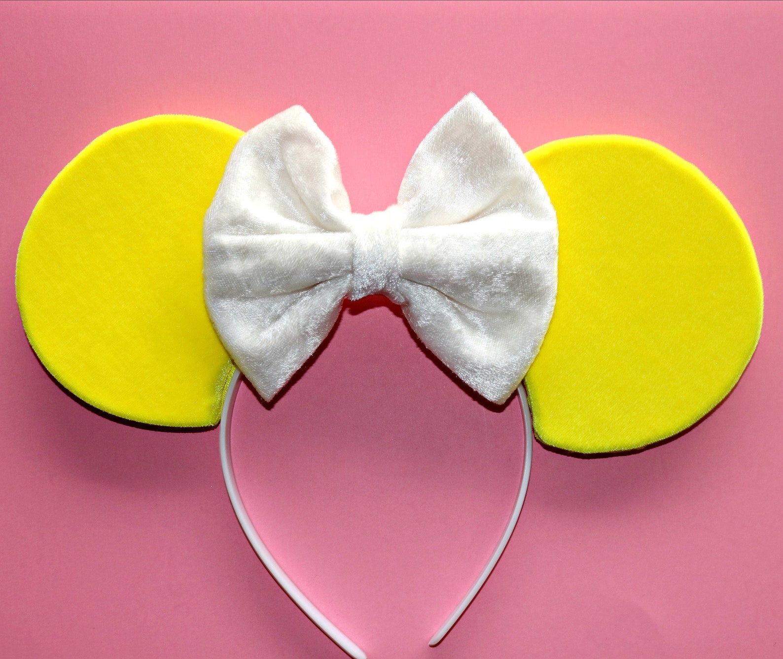 Yellow Velvet Minnie Ears Bright Yellow Velvet Ears Golden - Etsy