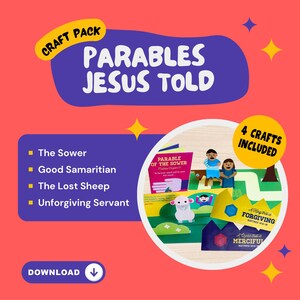 PARABLES Bible Craft Pack for Kids Sunday School Activity for ...