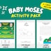BABY MOSES Activity Pack for Kids Memory Verse Printable Word Search ...