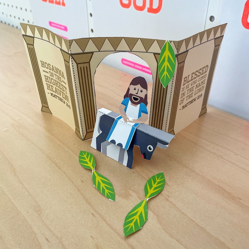 PALM SUNDAY Bible Craft for Kids Sunday School Activity for Homeschool ...