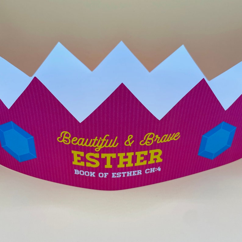 STORY OF ESTHER Personalized Kids Bible Craft for Sunday School Lesson ...