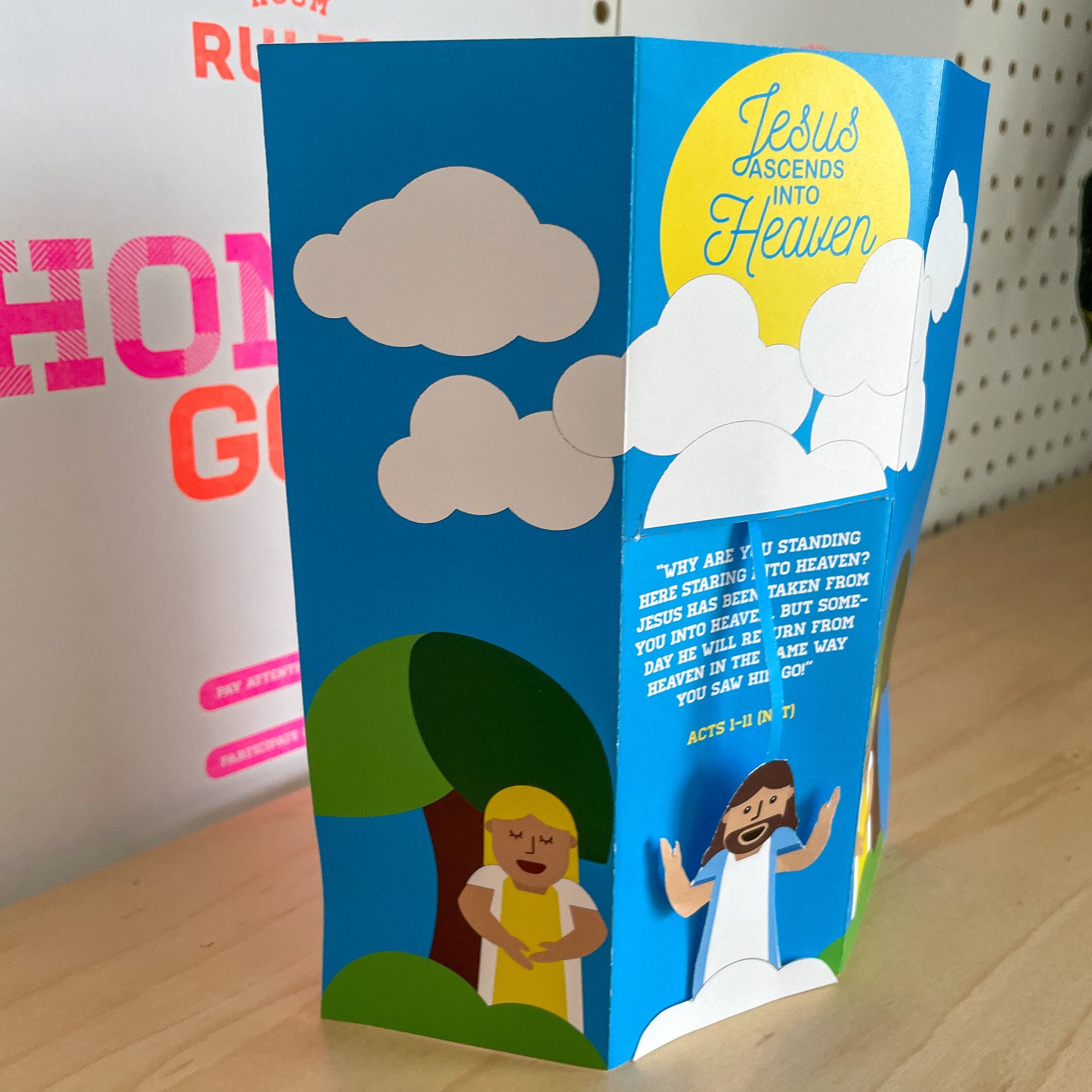 ASCENDS TO HEAVEN Bible Craft for Sunday School Lesson for Homeschool ...