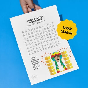 STORY OF JOSEPH Activity Pack for Kids Memory Verse Printable Word ...