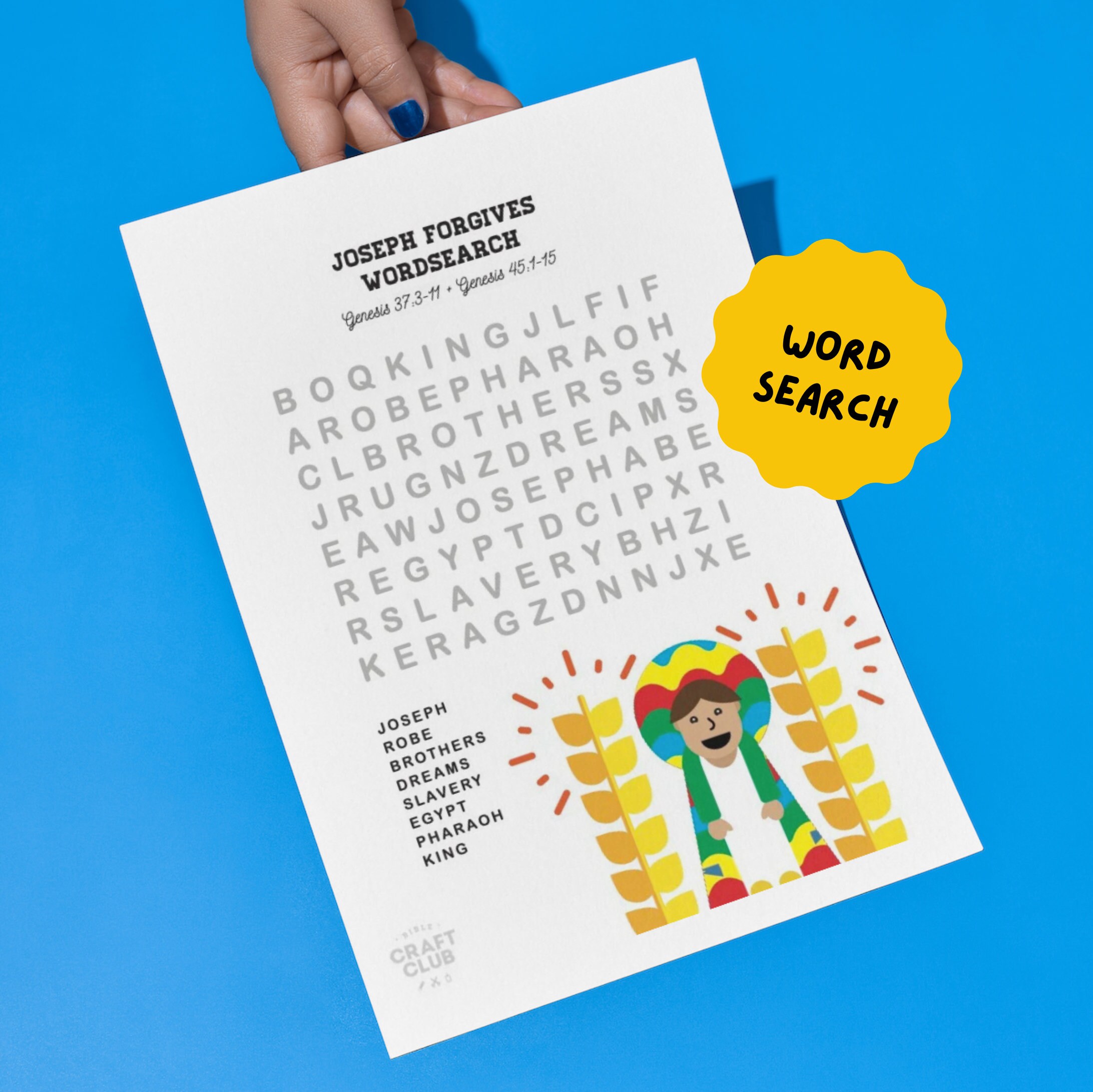 Story of Joseph Activity Pack for Kids (printable PDF) - Etsy