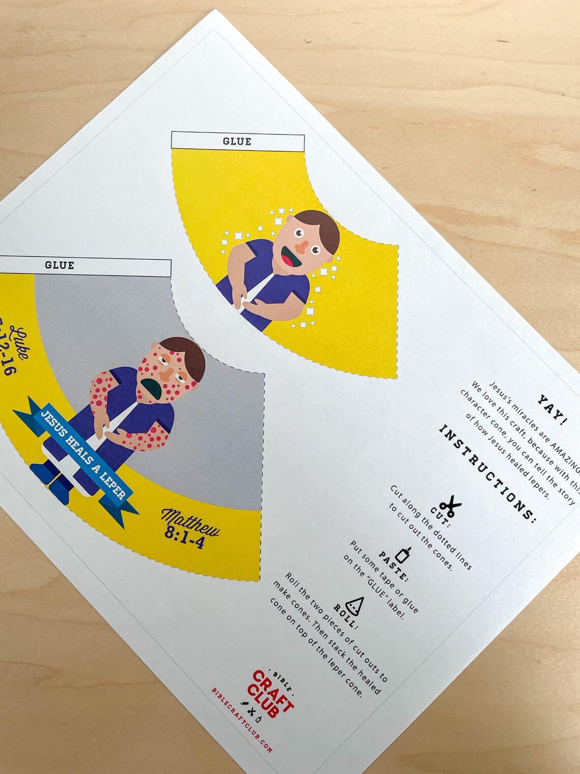 PRINTABLE CRAFT Jesus Heals A Leper Kids Bible Study - Etsy Canada