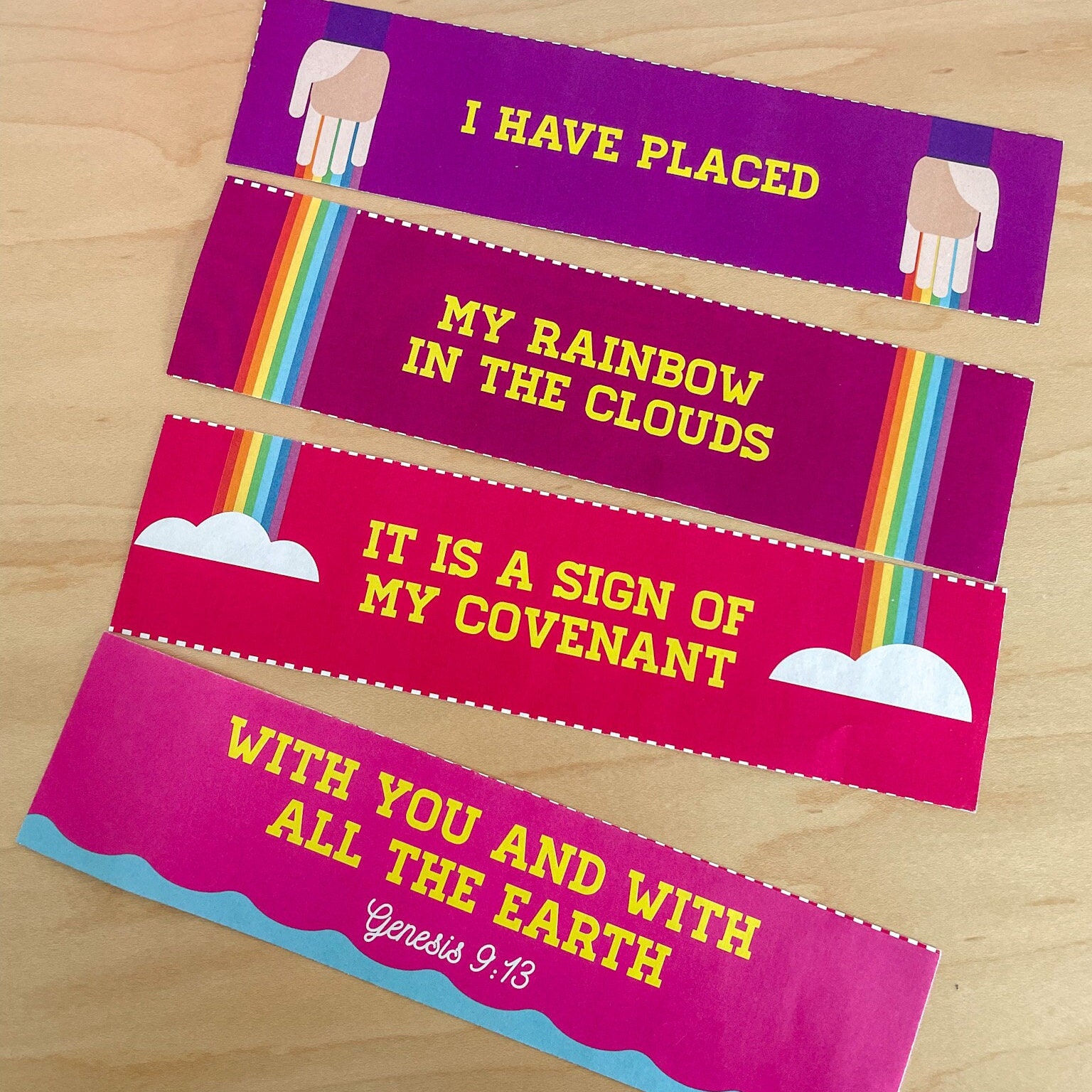 PROMISES MEMORY VERSE Kids Bible Story of Noahs Ark Activity for Family ...