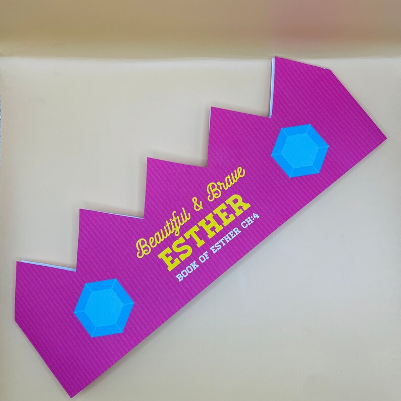 STORY OF ESTHER Personalized Kids Bible Craft for Sunday School Lesson ...