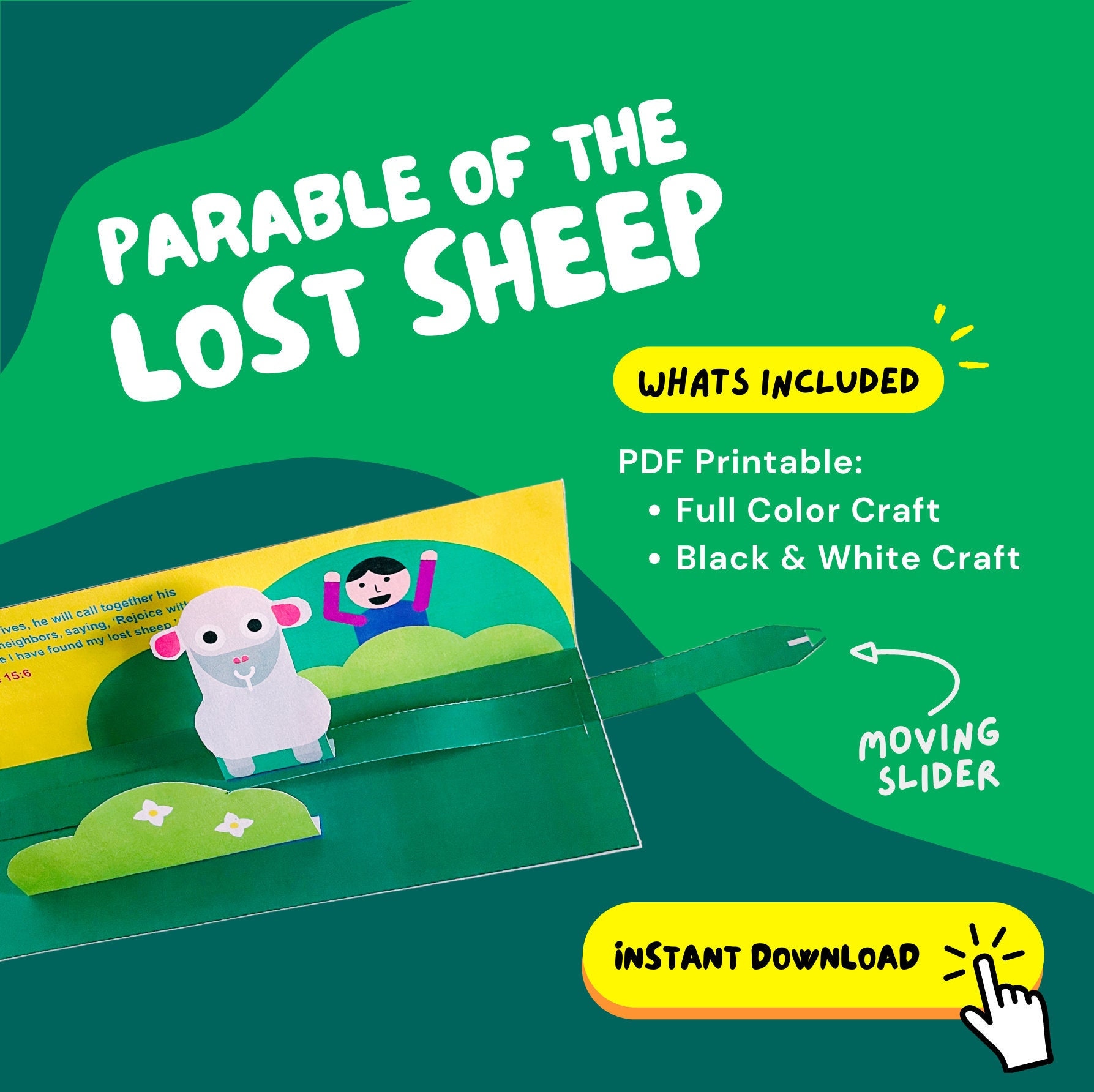 LOST SHEEP PARABLE Bible Craft for Sunday School Lesson for Homeschool ...