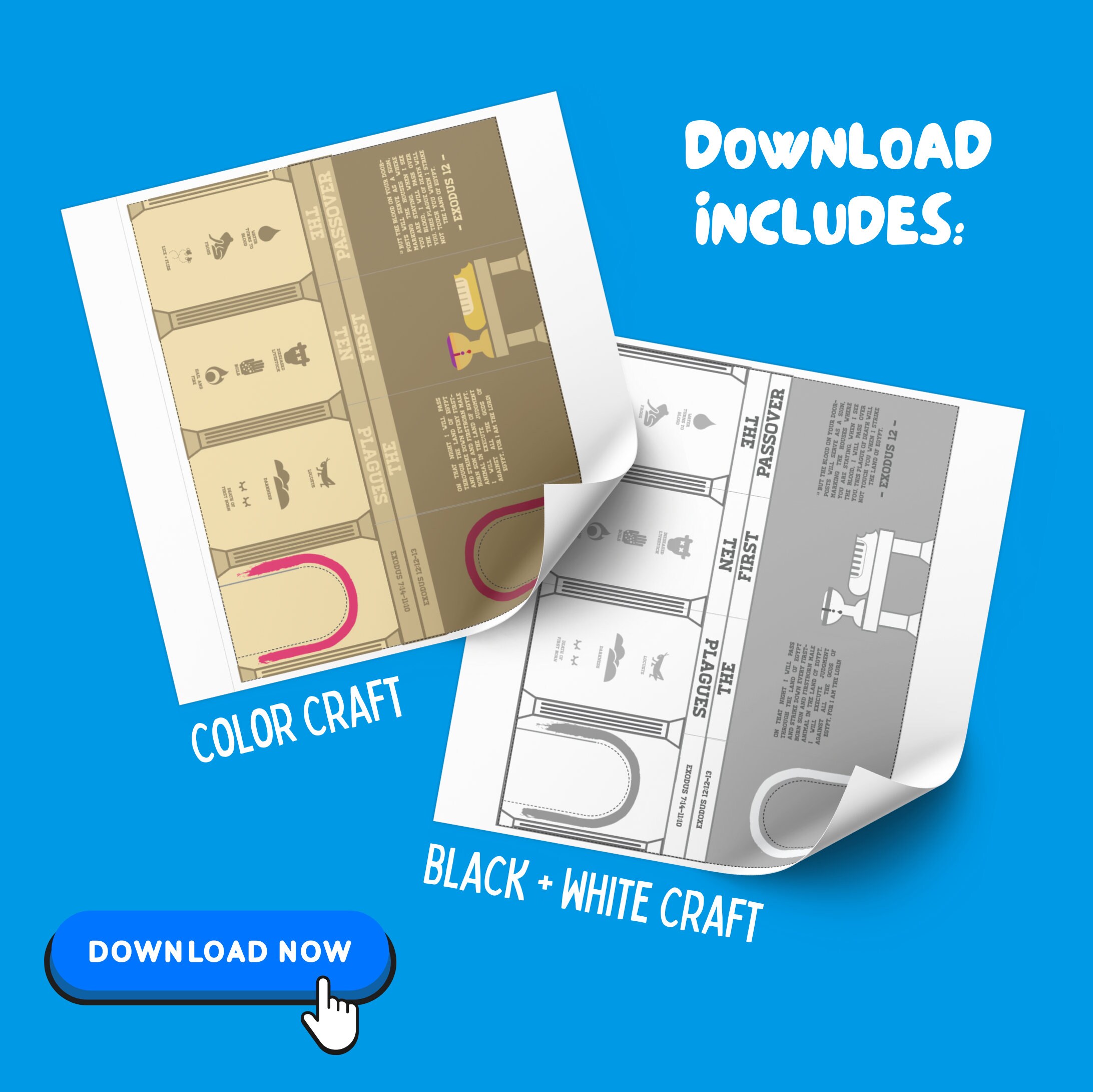 THE FIRST PASSOVER Craft for Passover Bible Lesson for Sunday School ...