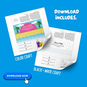 Shipwrecked on Malta Bible Story Craft – Sunday School Activity (PDF ...