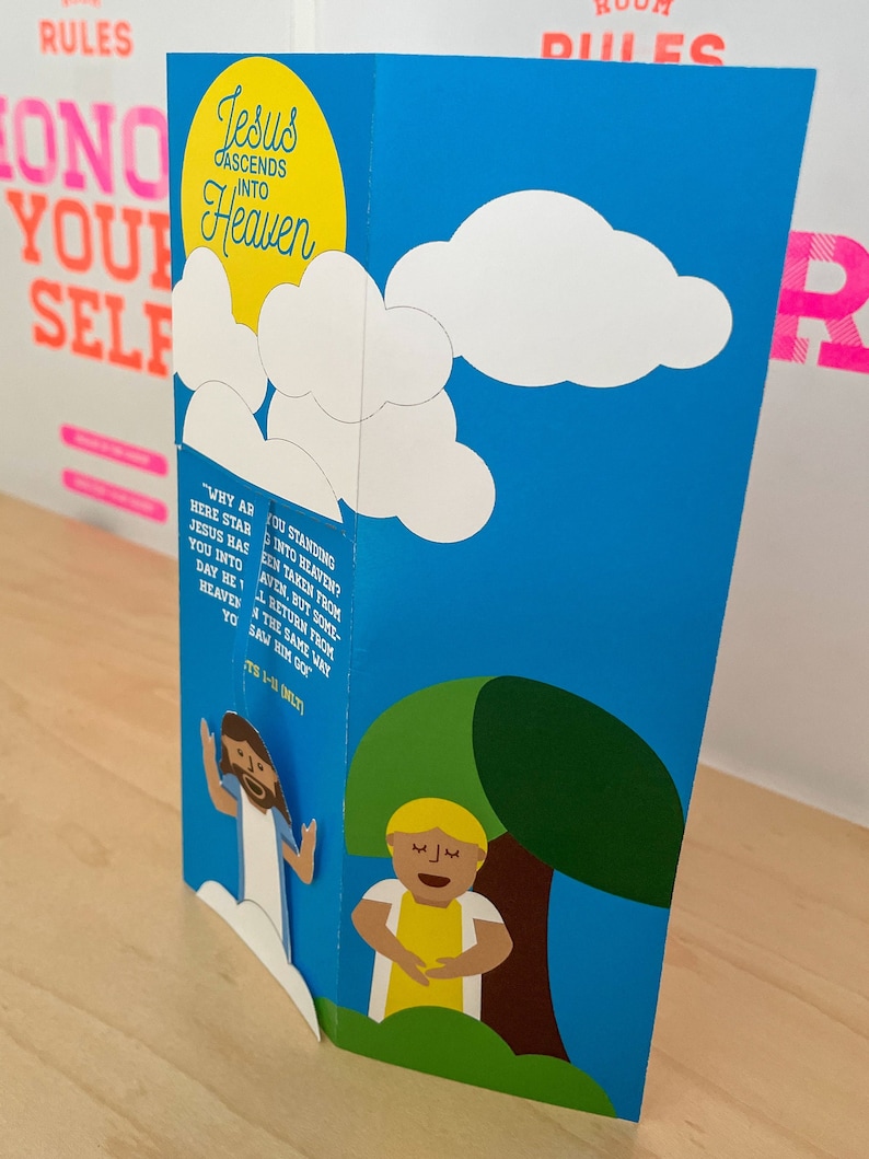 ASCENDS TO HEAVEN Bible Craft for Sunday School Lesson for Homeschool ...