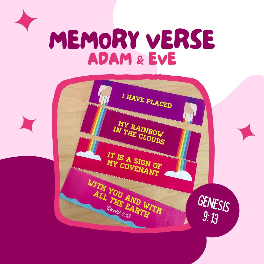 MEMORY VERSE ACTIVITY Noahs Ark bible Verse Game Sunday School Craft ...