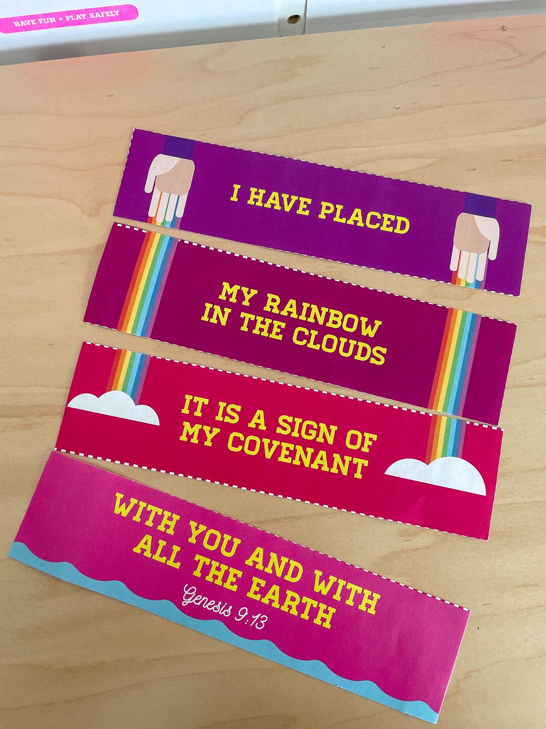 COVENANT MEMORY VERSE Noahs Ark bible Verse Game Sunday School Craft ...