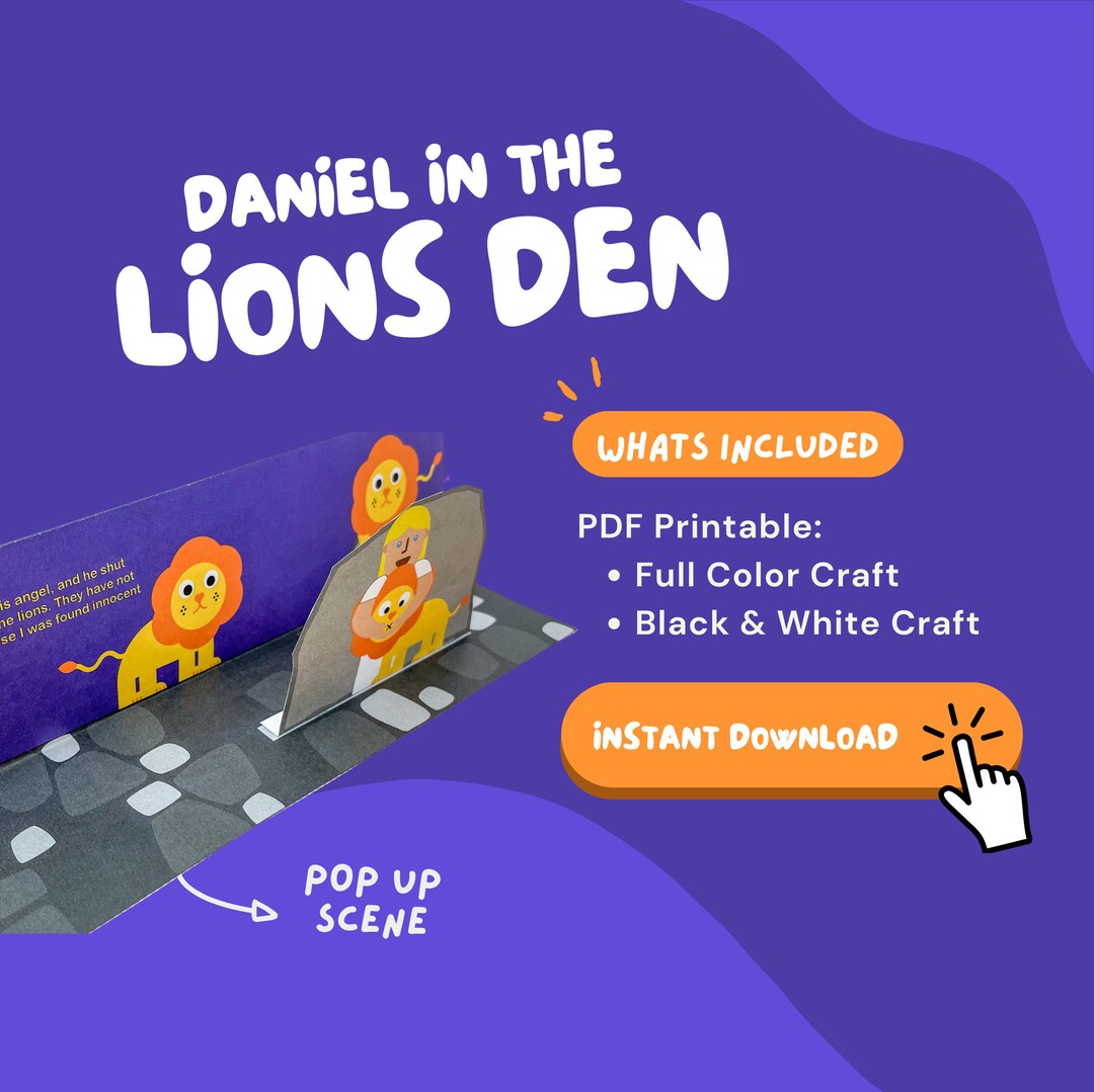 DANIEL LIONS DEN Daniel Bible Craft for Sunday School Lesson for ...