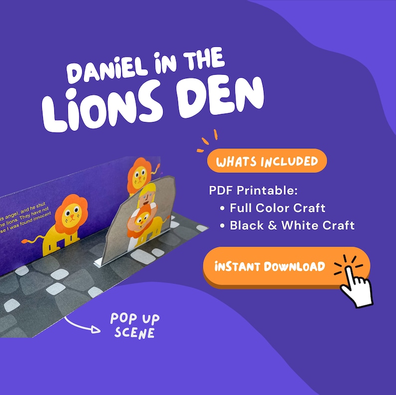 DANIEL LIONS DEN Daniel Bible Craft for Sunday School Lesson for ...