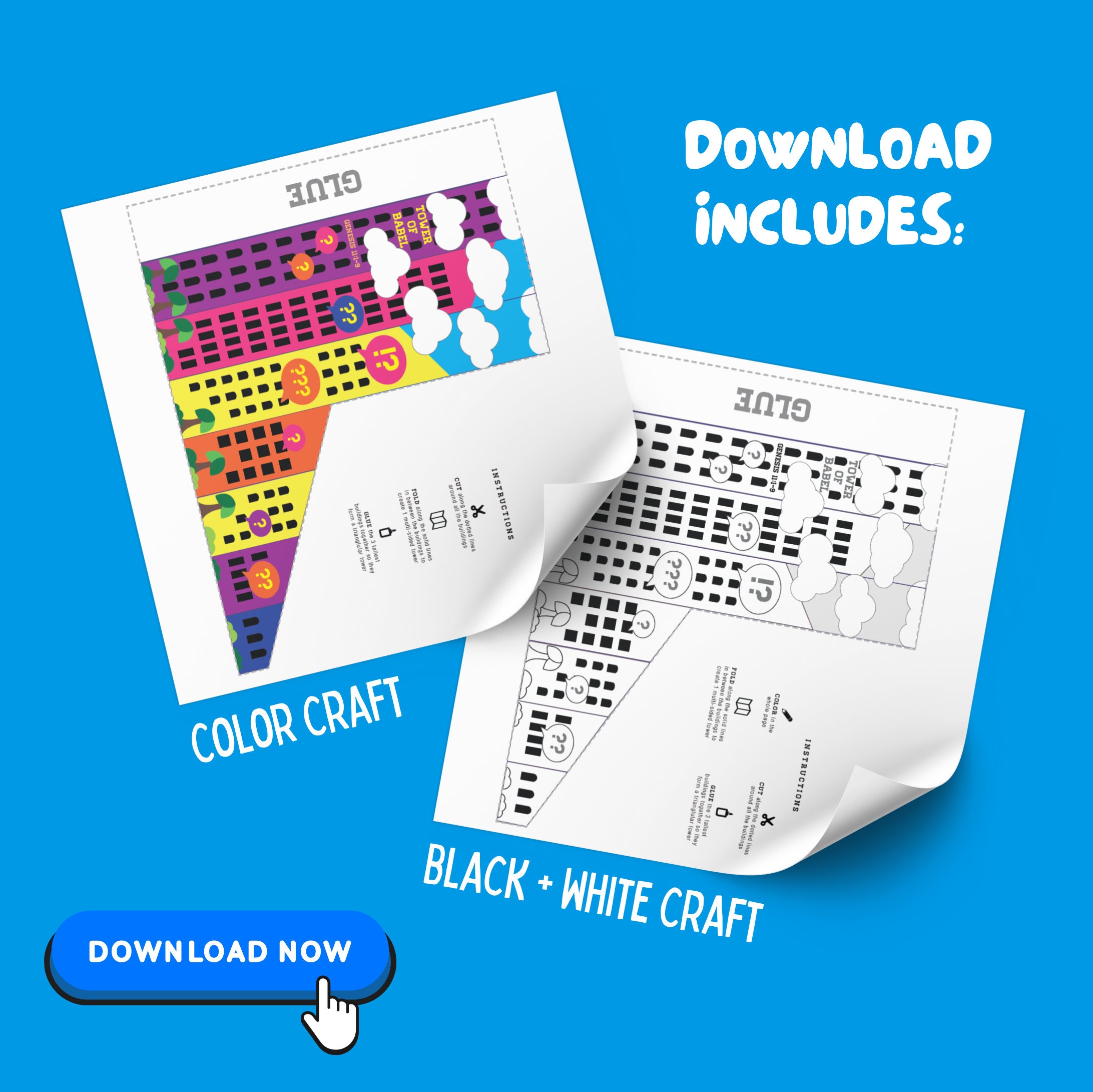 GENESIS Bible Craft Pack Activity for Kids Sunday School Activity for ...