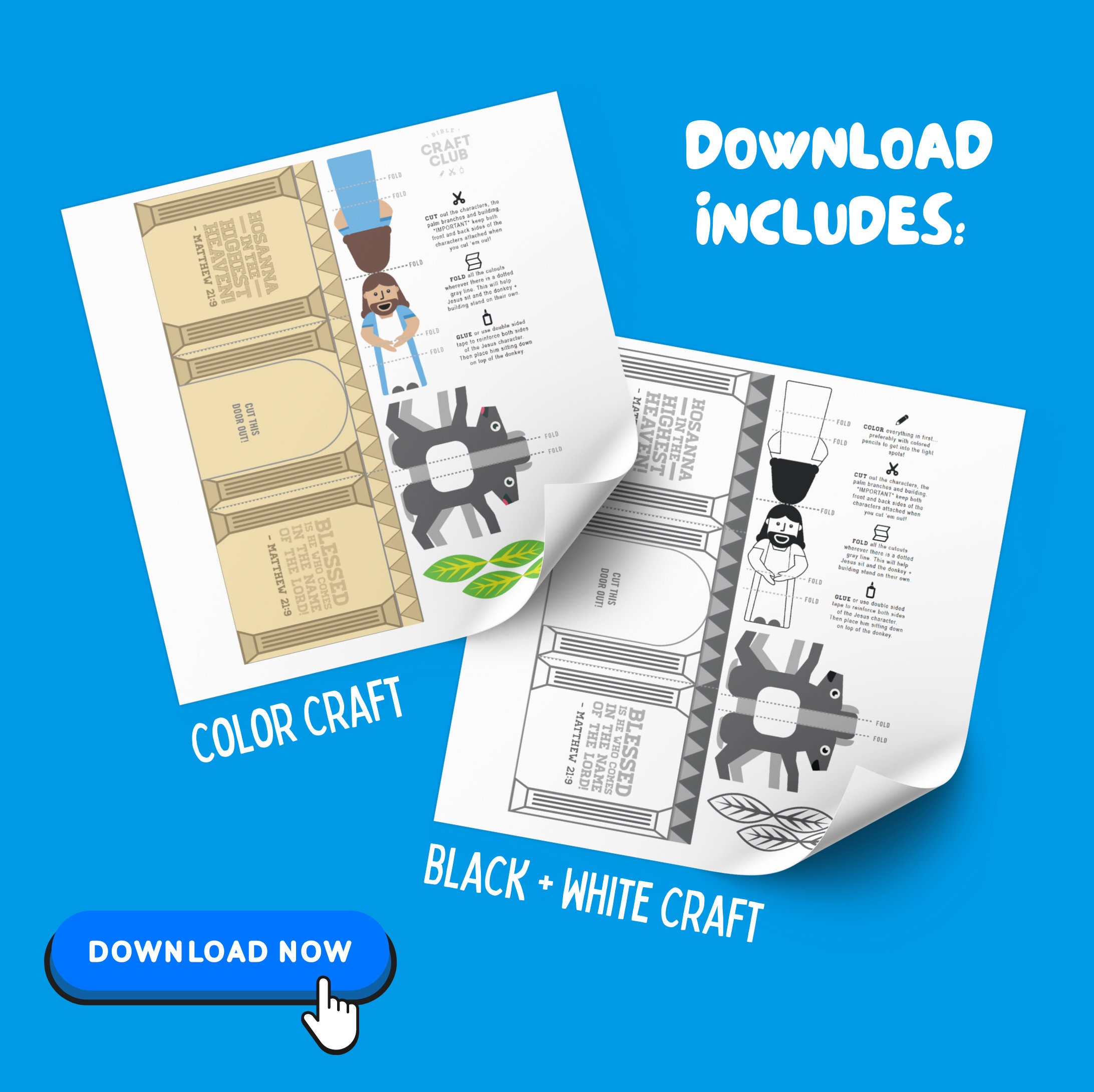 EASTER Bible Craft Pack Activity for Kids Sunday School Activity for ...