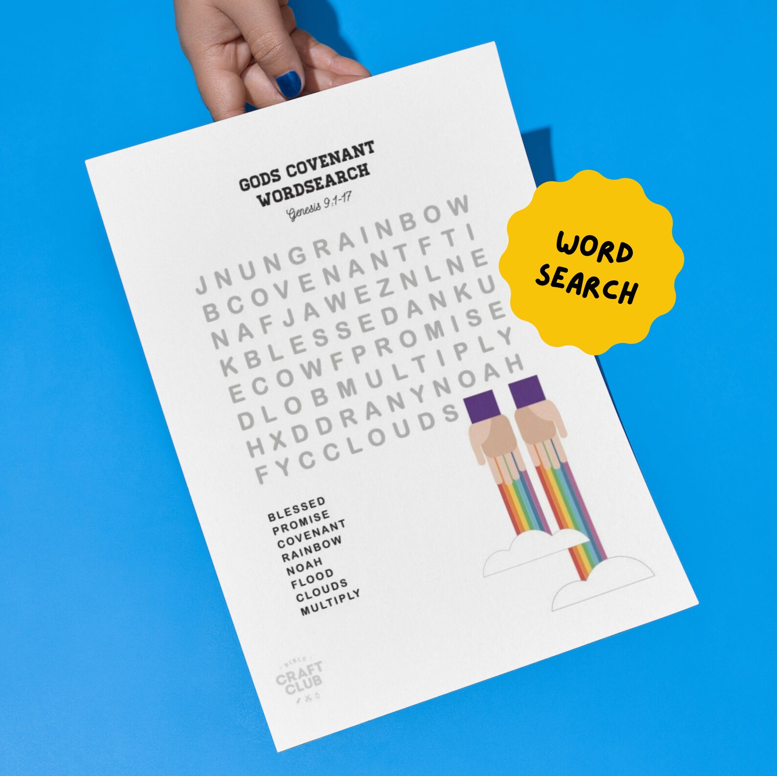 NOAHS ARK Activity Pack for Kids Memory Verse Printable Word Search for ...