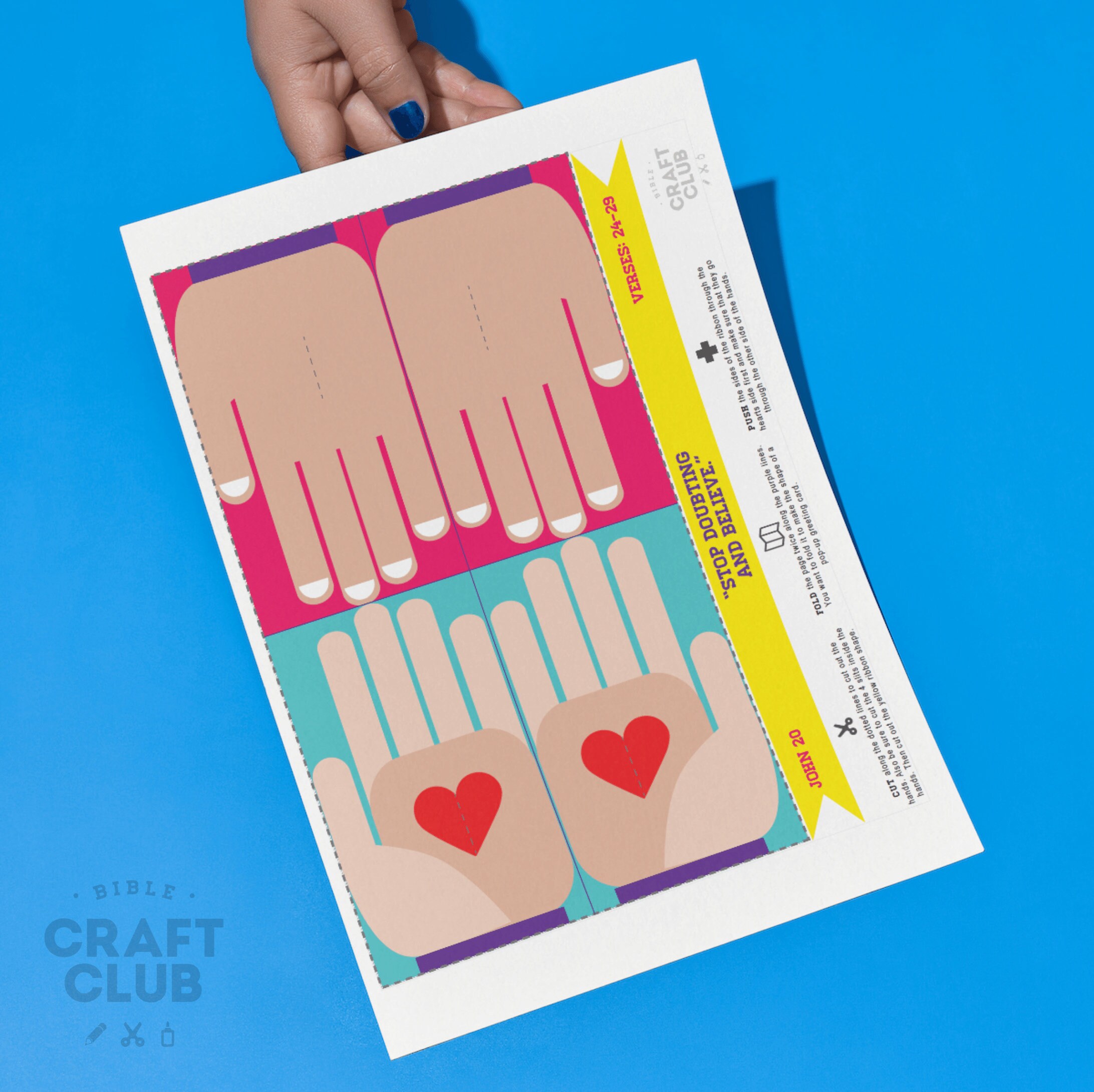 DOUBTING THOMAS Bible Craft for Kids Sunday School Activity for ...