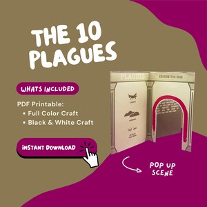 TEN PLAGUES EGYPT Pop up Scene Bible Craft for Kids Christian Craft ...