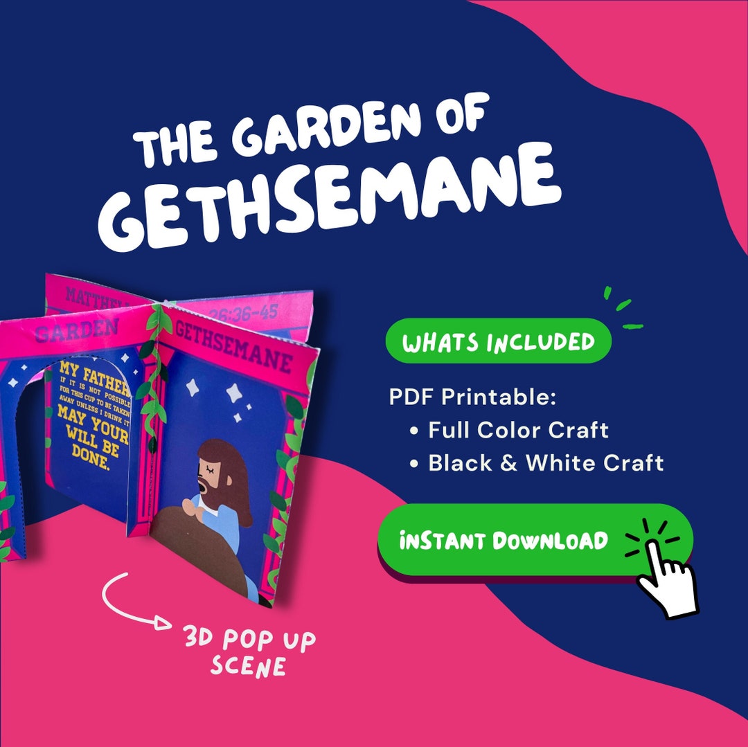 GARDEN OF GETHSEMANE Bible Craft for Kids Sunday School Activity for ...