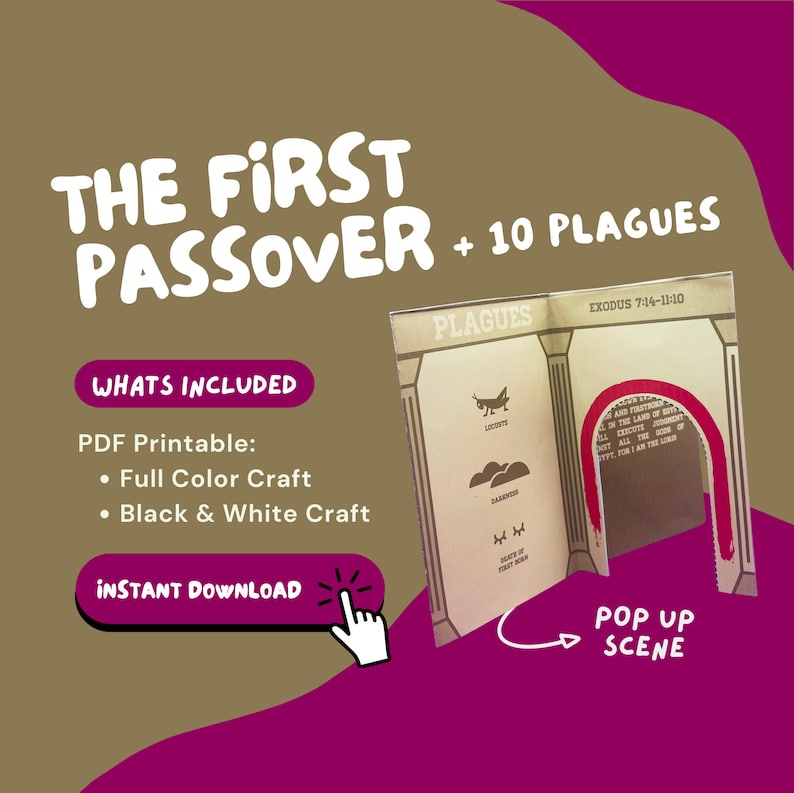 THE FIRST PASSOVER Craft for Passover Bible Lesson for Sunday School ...
