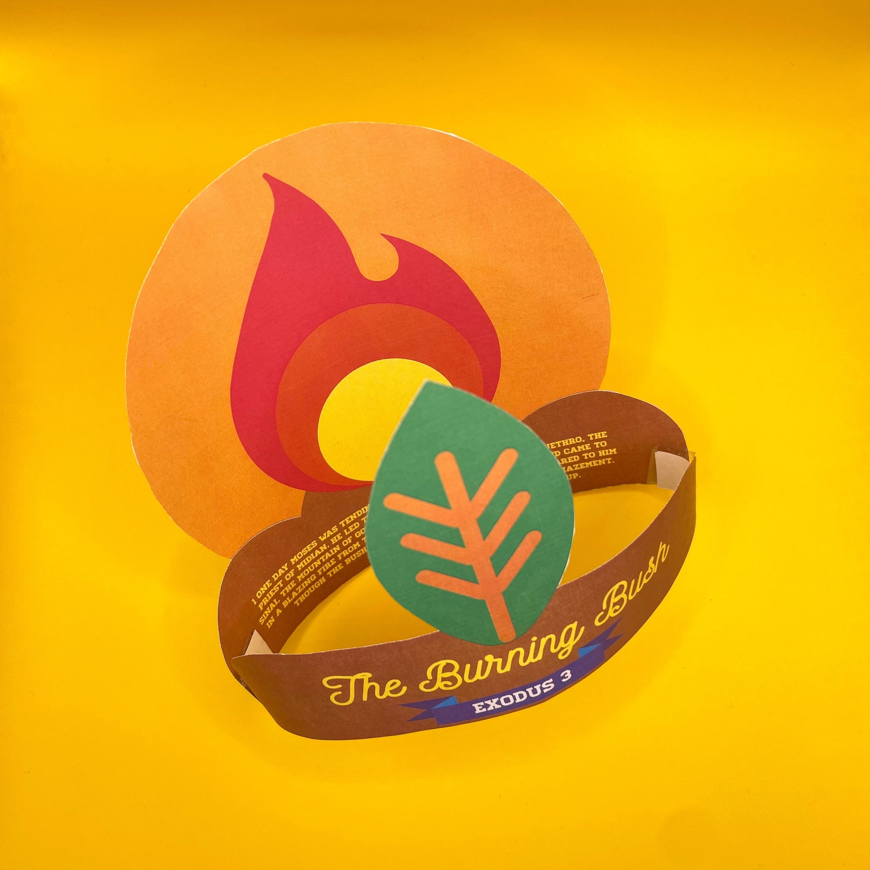 THE BURNING BUSH Bible Craft for Kids Sunday School Activity for ...