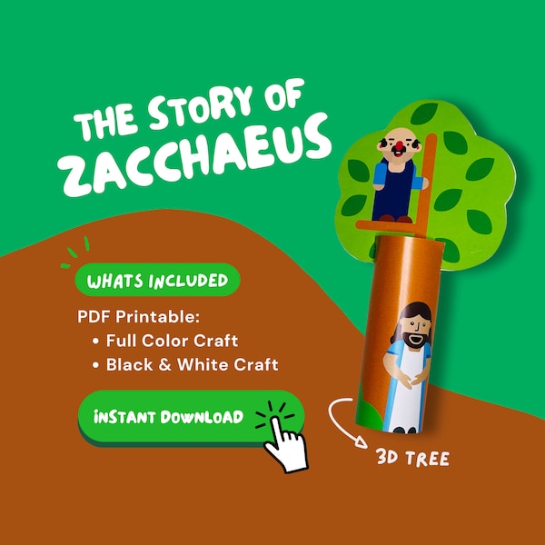 Zacchaeus Bible Craft for Sunday School Lesson for Homeschool Activity ...