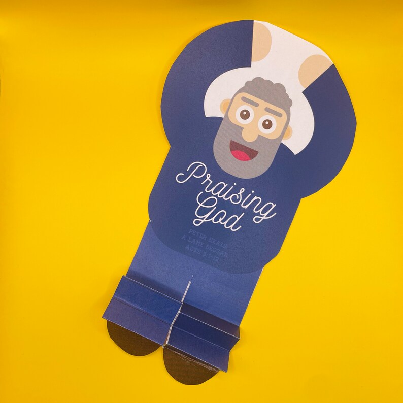 PETER HEALS BEGGAR Bible Craft for Sunday School Lesson for Homeschool ...