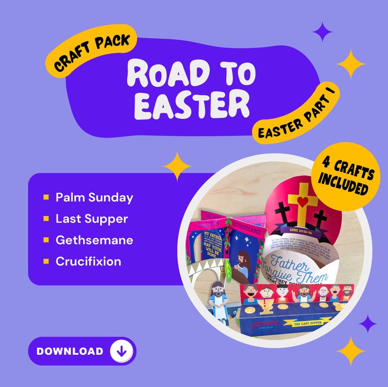 EASTER Bible Craft Pack Activity for Kids Sunday School Activity for ...