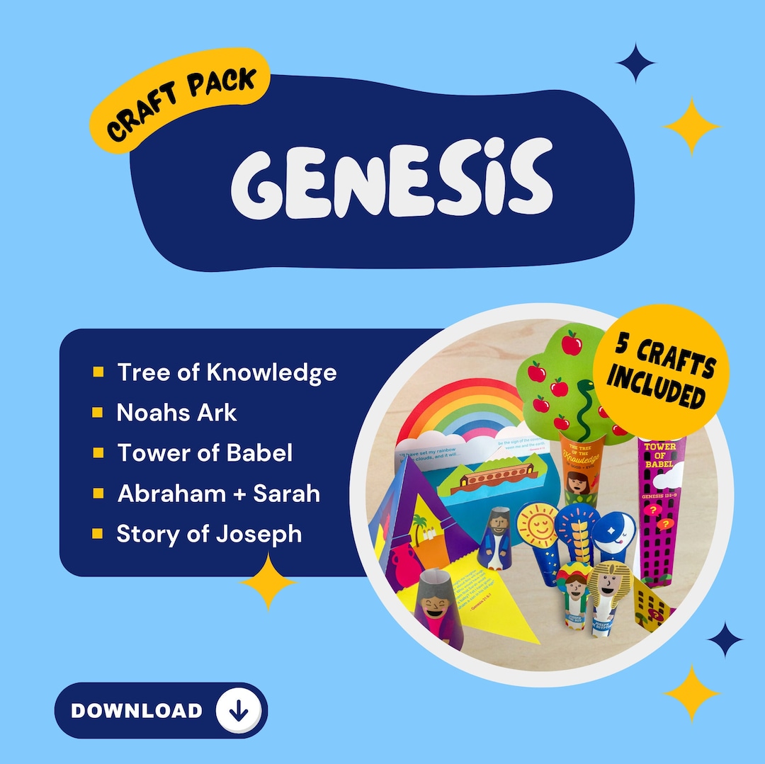 GENESIS Bible Craft Pack Activity for Kids Sunday School Activity for ...