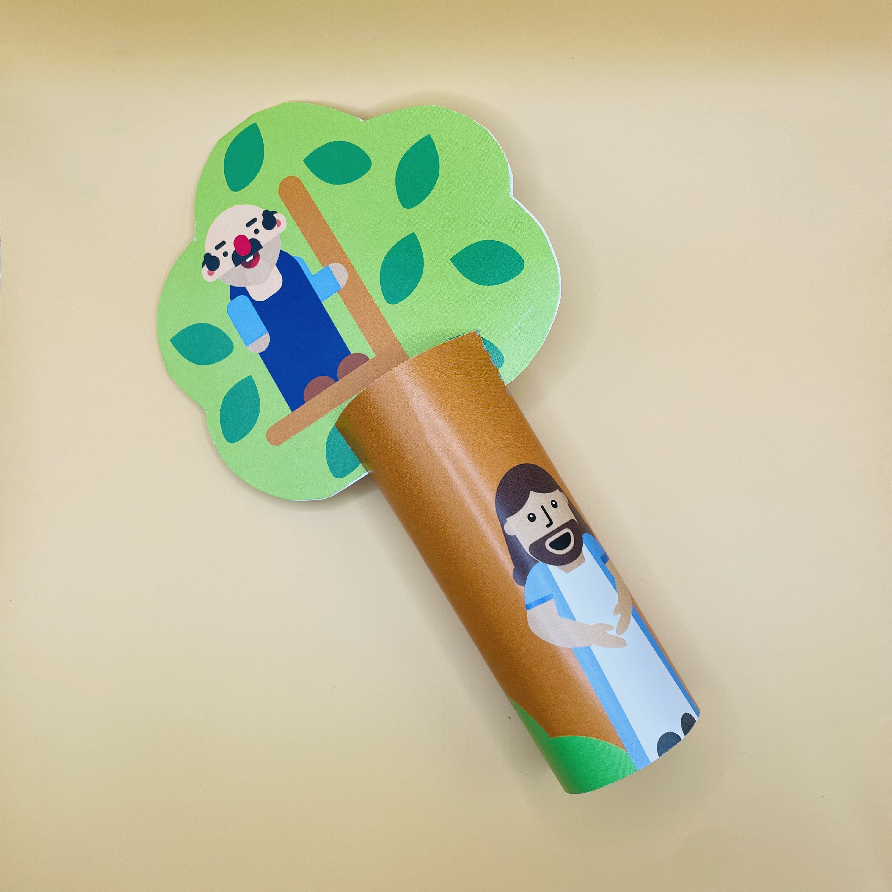 STORY OF ZACCHAEUS Bible Craft for Kids Sunday School Activity for ...