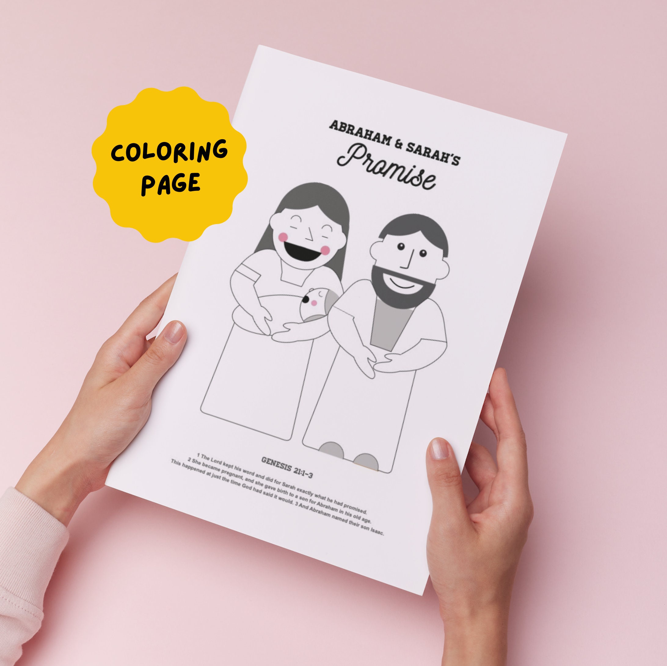 ABRAHAM AND SARAH Activity Pack for Kids Memory Verse Printable Word ...