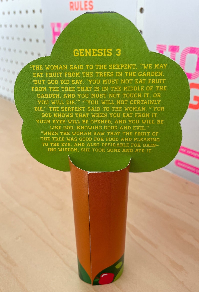 Tree of Knowledge Bible Craft | Adam and Eve Story (PDF) - Etsy