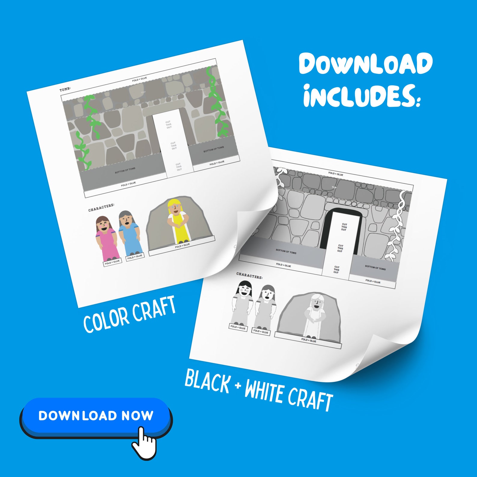 EASTER Bible Craft Pack Risen Jesus Theme for Kids Sunday School ...