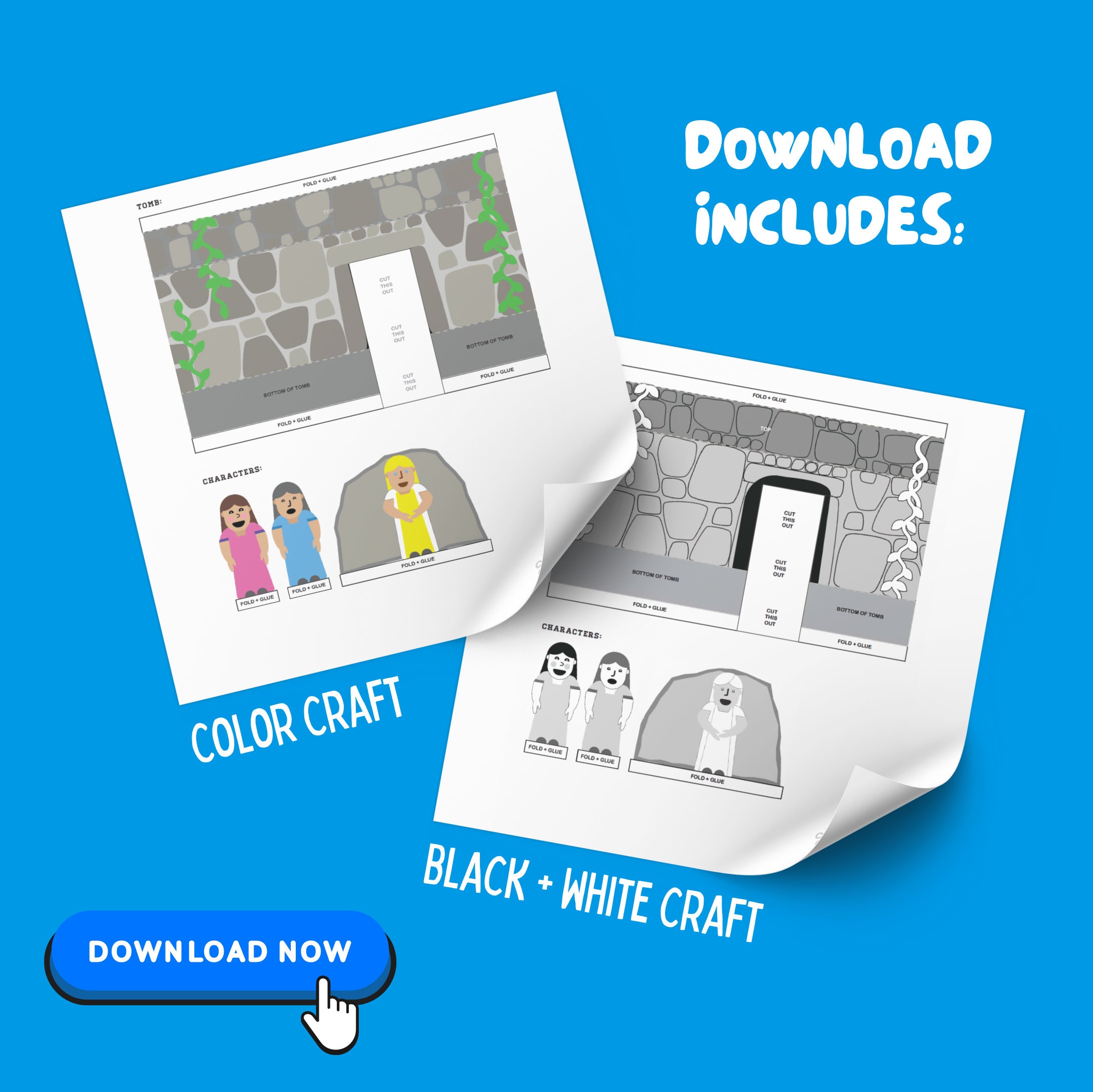 EASTER Bible Craft Pack Risen Jesus Theme for Kids Sunday School ...