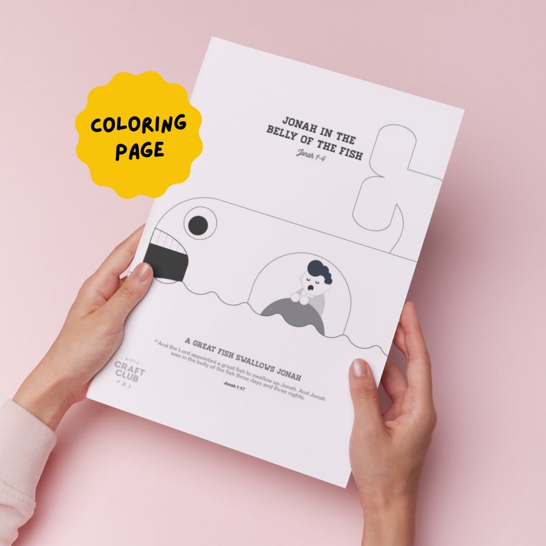 JONAH Bible Activity Pack Bible Lesson Activity Kids Bible Craft ...