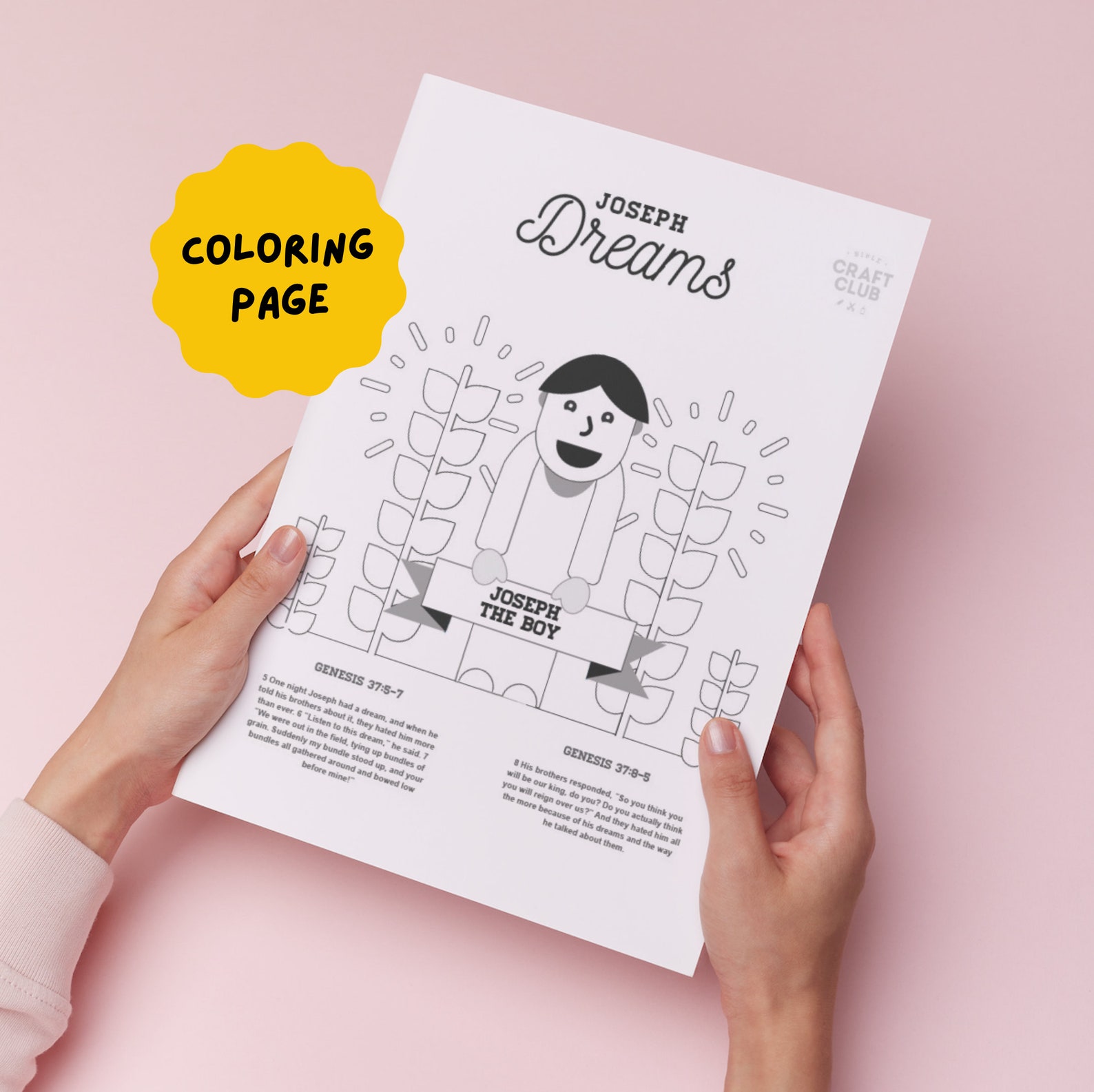 Story of Joseph Activity Pack for Kids (printable PDF) - Etsy